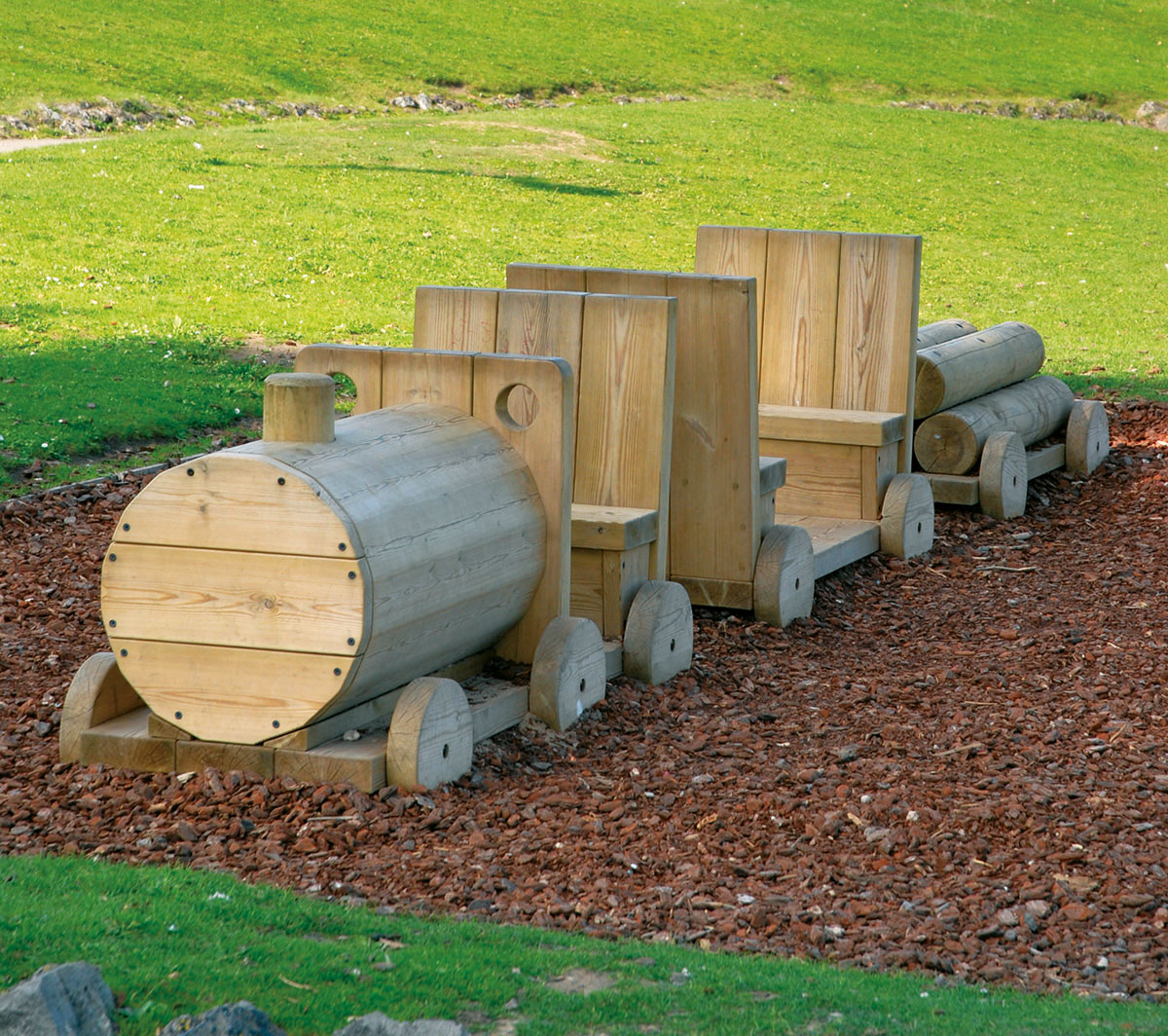 Wooden Outdoor Train | Playground Equipment